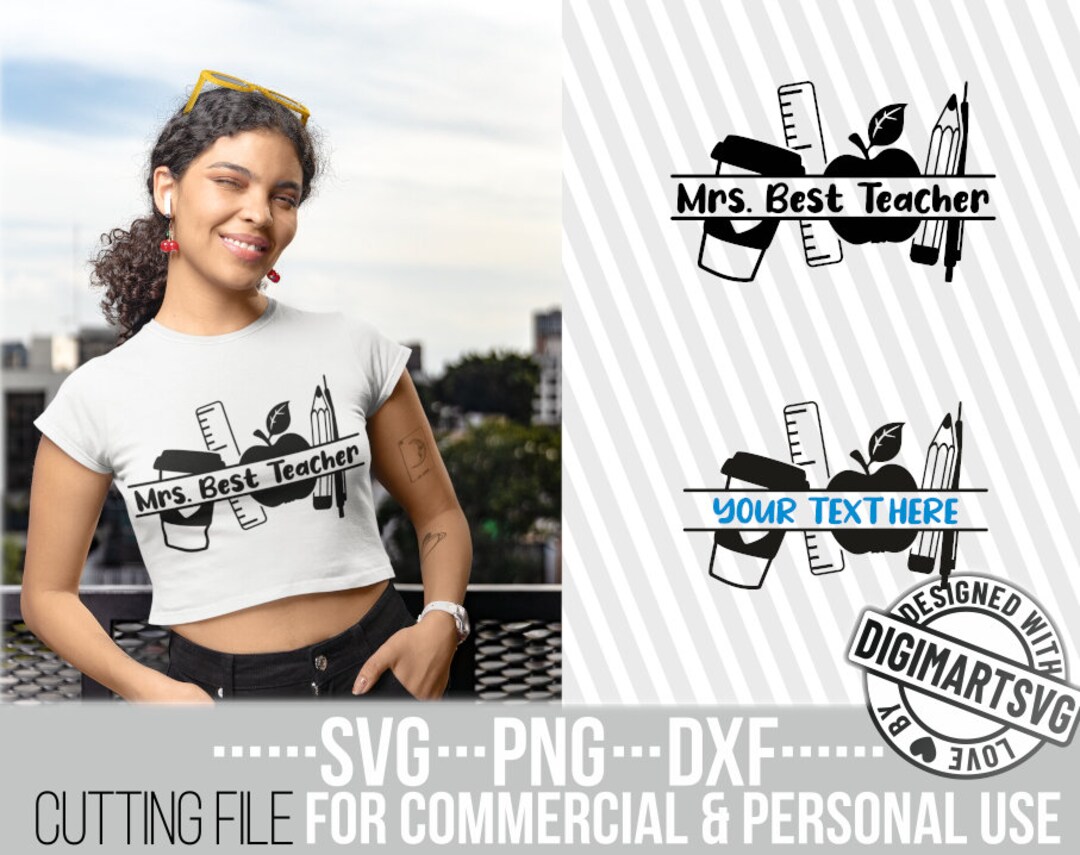 Teacher Svg, Teacher Split Monogram Svg, Back to School Svg, School ...