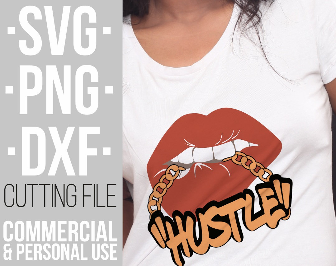 Hustle Svg Gold Chain Svg Biting Lips Svg Afro Woman Black Etsy