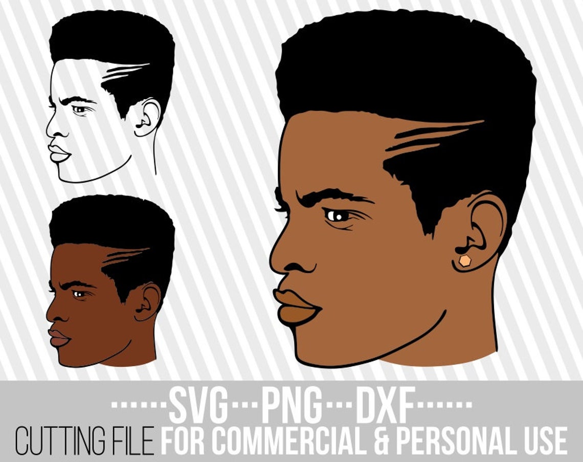 Afro Man Svg Black Man Svg Afro Hairstyle Svg Melanin Svg - Etsy