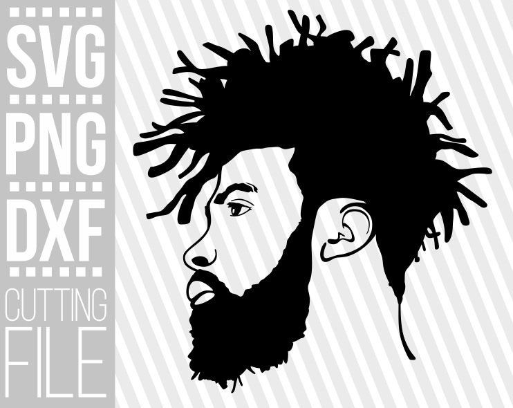 Black Man With Dreadlocks Svg Afro Svg Beard Svg Man Svg Etsy Finland
