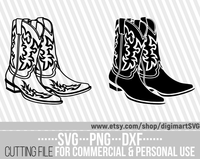 Cowboy Svg, Cowgirl Boots Svg, Cowboy Boots Svg, Fashion Svg, Western ...