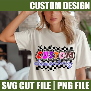 Custom Elementary School Svg, Retro Checkered SVG, Retro School Svg ...