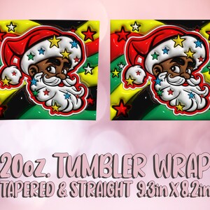 3D Santa Claus Inflated Tumbler Wrap PNG, Christmas Tumbler Wrap, Santa ...