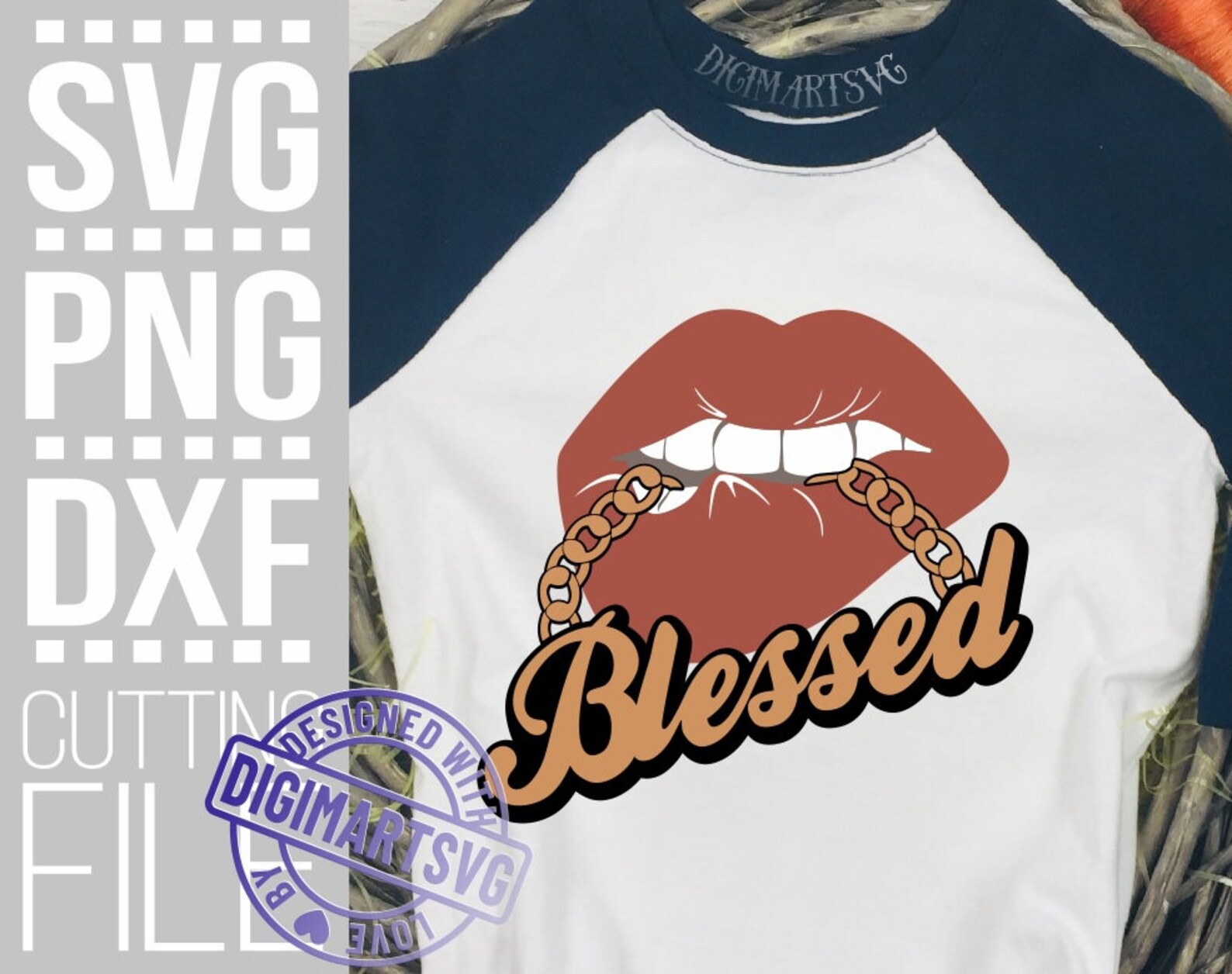 Blessed Svg Gold Chain Svg Biting Lips Svg Black Woman | Etsy