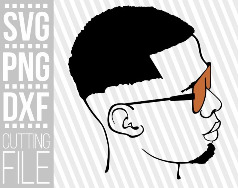 Black Man With Glasses Svg Afro Man Svg Afro Hairstyle Svg - Etsy