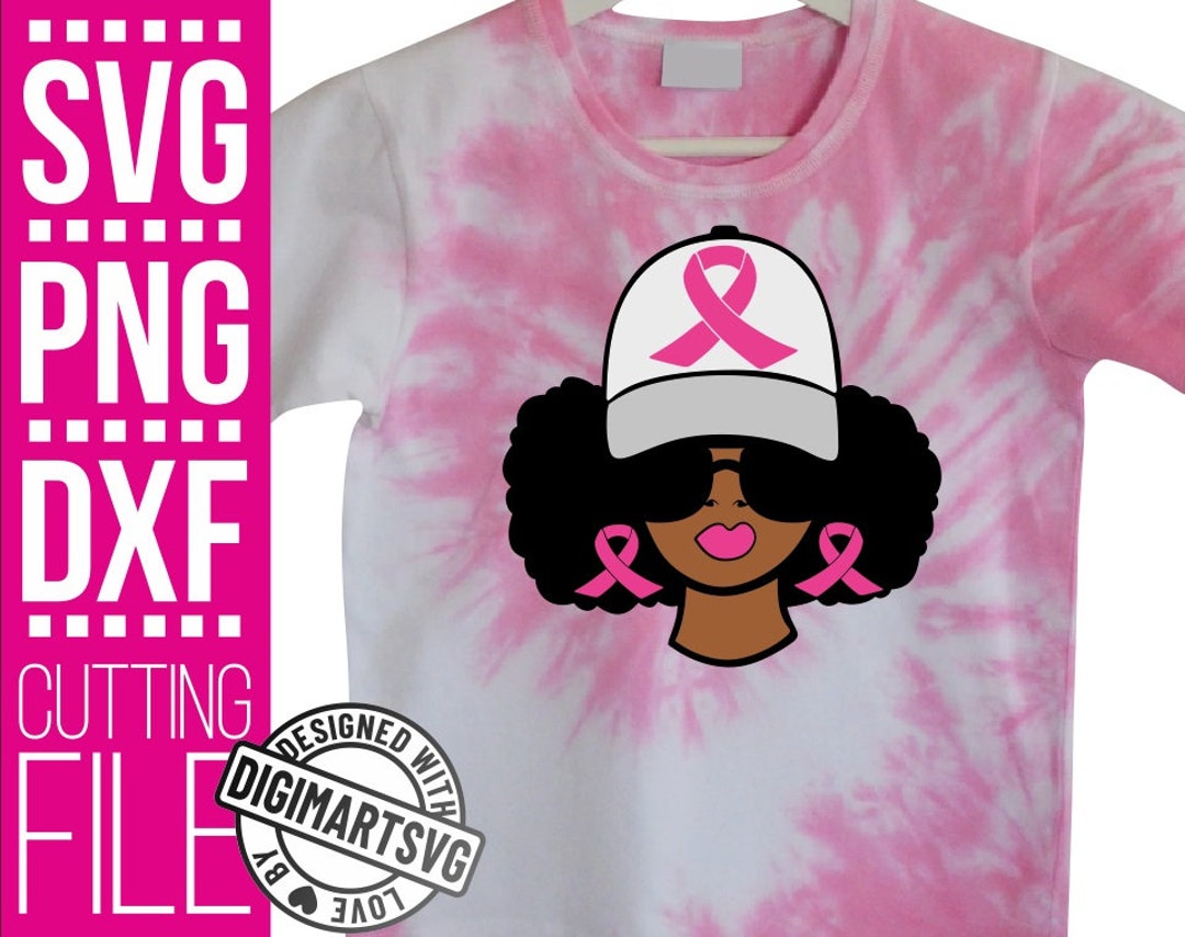 Melanin Svg, Afro Puffs Svg, Cancer Ribbon Svg, Awareness Ribbon, Pink ...