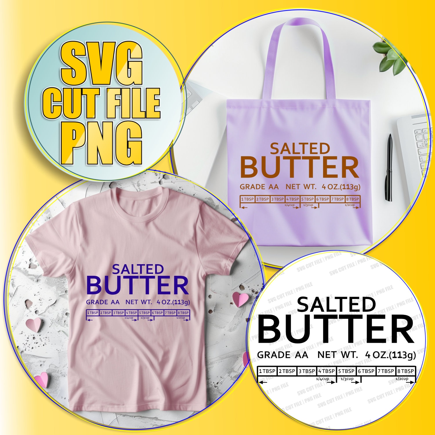 Salted Butter SVG File, Trendy Vintage Retro Funny Sarcastic SVG ...
