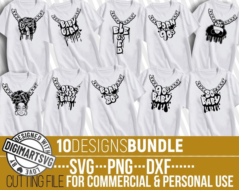 10x Birthday Svg Bundle 1980 Svg Chain Svg Birthday - Etsy