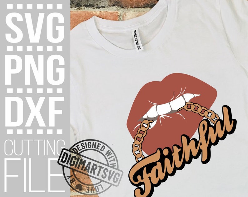 Faithful Svg Gold Chain Svg Biting Lips Svg Black Woman - Etsy