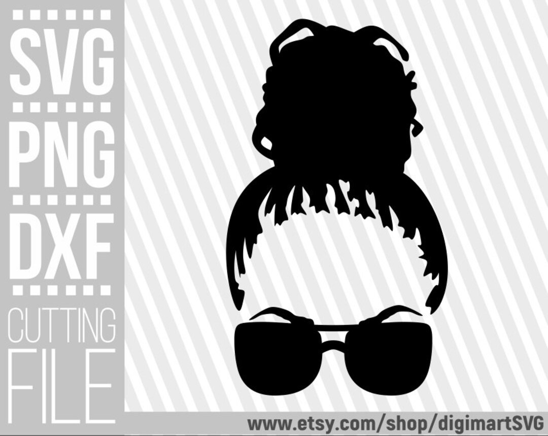 Black Woman Svg, Messy Bun Svg, Dreadlocks Svg, Afro Svg, African ...