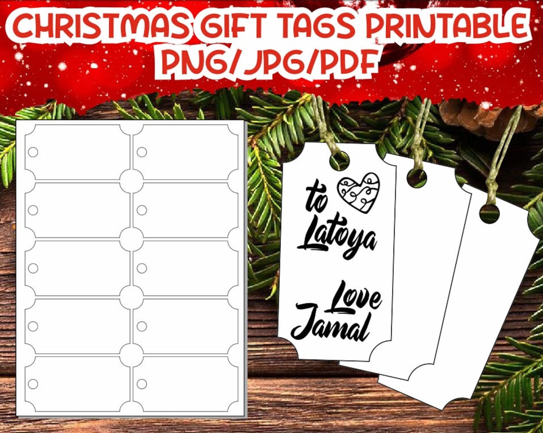 Christmas Gift Tags Svg Blank Template Christmas Tags - Etsy