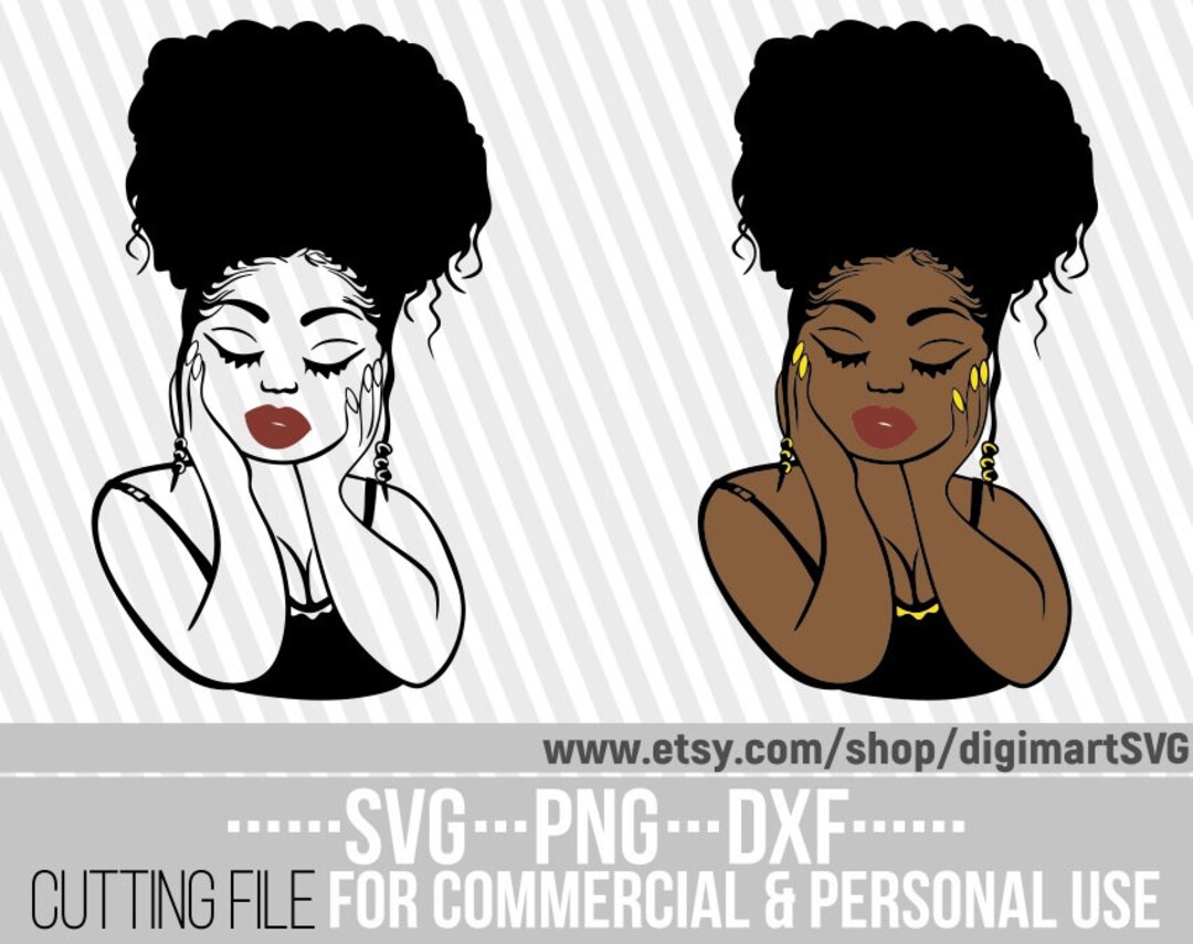 Woman Svg, Thick Svg, Afro Girl Svg, Natural Hair Svg, Melanin Svg ...