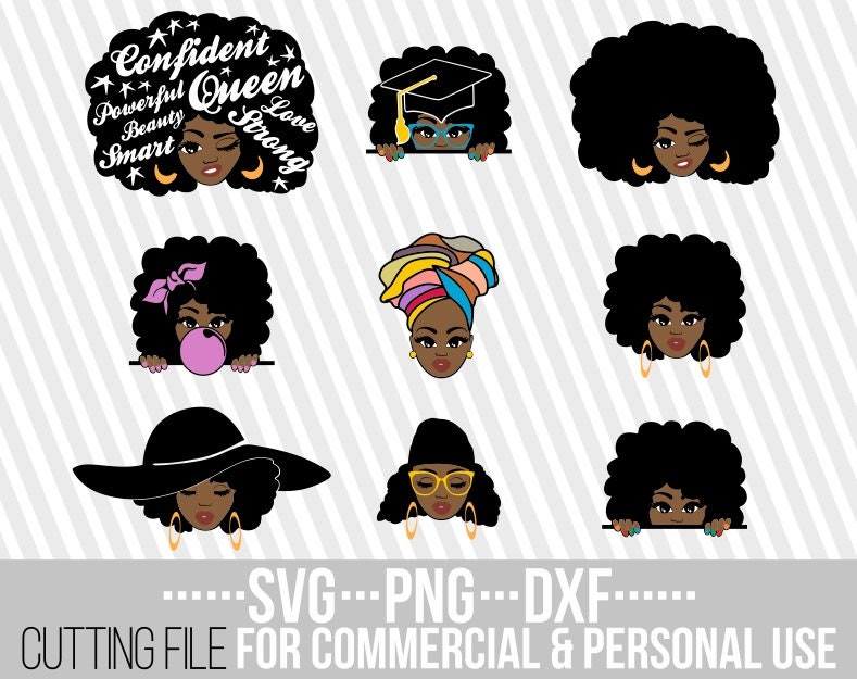 30x Black Woman Bundle Svg Natural Hair Layered Melanin - Etsy
