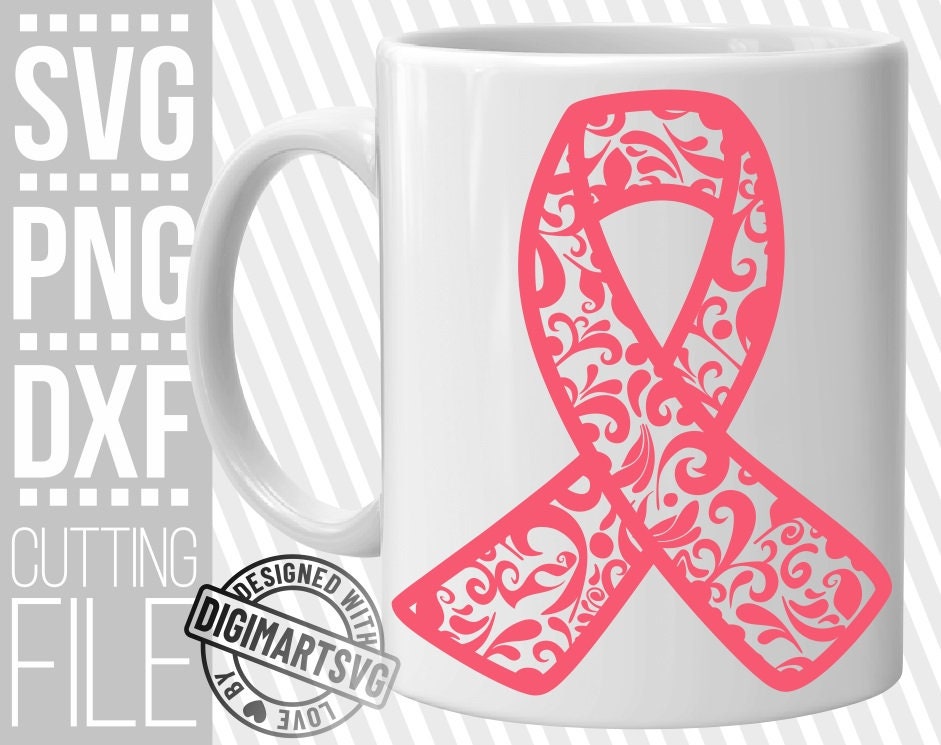 10x Cancer Ribbon Designs Bundle Svg Awareness Ribbon Beard | Etsy