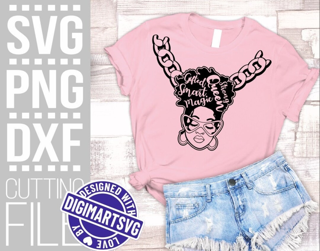 Black Woman Svg Afro Svg Melanin Svg Chain Svg Hip Hop Svg
