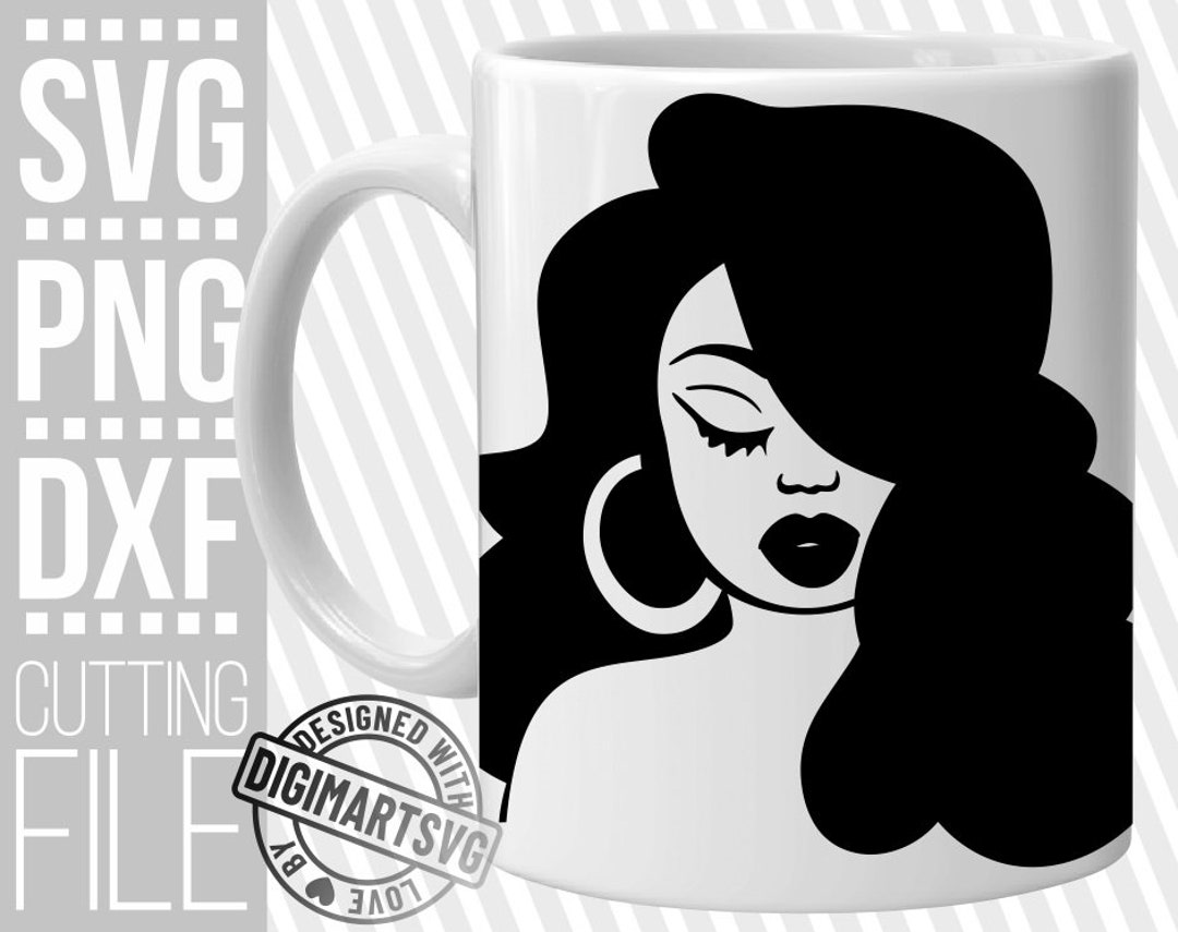 Afro Lady Svg, Glamour, Melanin Svg, Natural Hair Svg, Black Woman ...