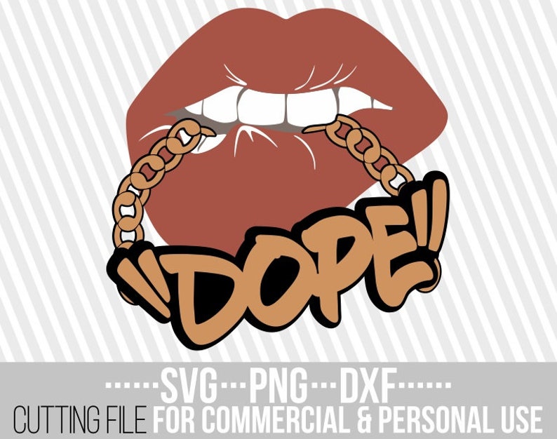 Dope Svg Gold Chain Svg Biting Lips Svg Afro Woman Black Etsy