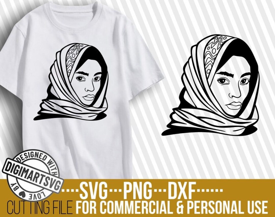 Muslim Woman Svg, Woman Black Hijab Svg, Black Woman Svg, African ...
