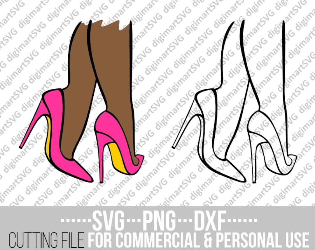 Stilettos Svg, Afro Woman PNG, High Heels Svg, Legs in Heels Svg ...