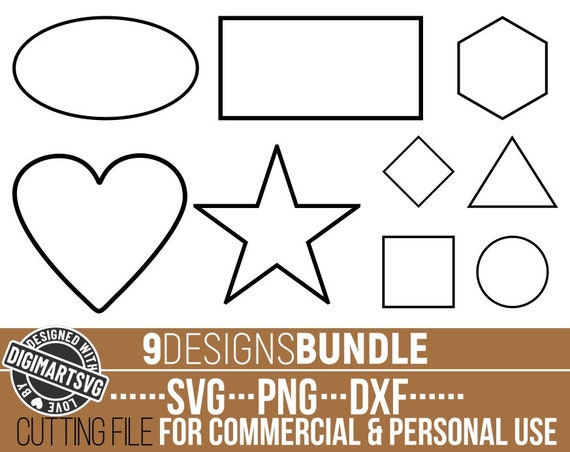 9x Basic Shape Outline Svg Bundle Shape Svg Heart Svg Frame - Etsy 9x Basic Shape Outline Svg Bundle Shape Svg Heart Svg Frame - Etsy