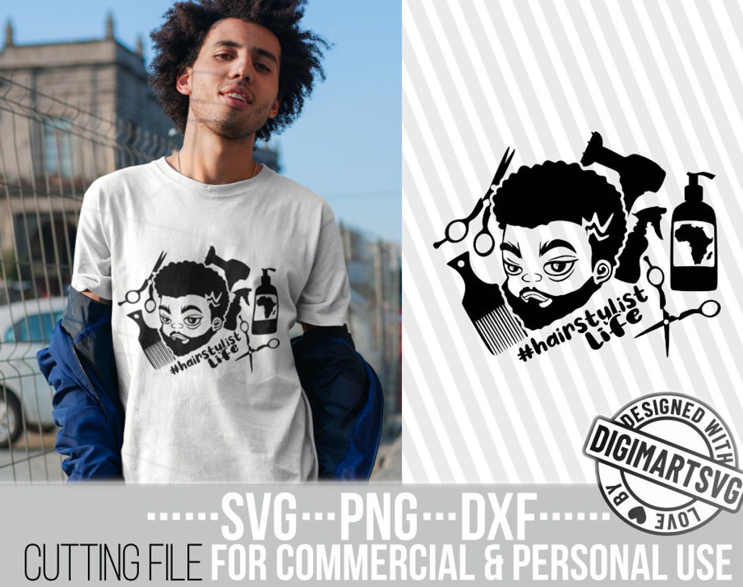 Hairstylist Life Svg, Beard Man Svg, Black Man Svg, Hair Stylist Svg ...