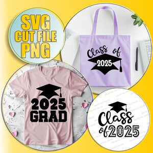 10x Graduation Cap Bundle SVG File, Class of 2025 SVG, 2025 Graduation ...