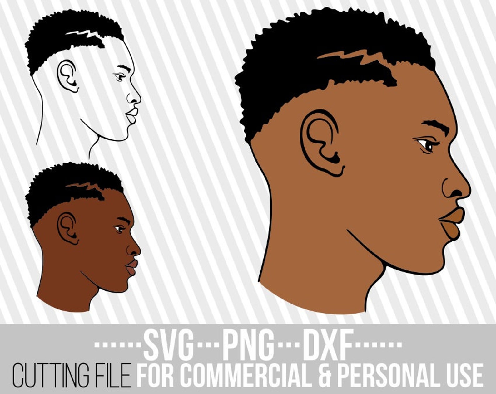 Afro Man Svg Black Man Svg Afro Hair Svg African American - Etsy