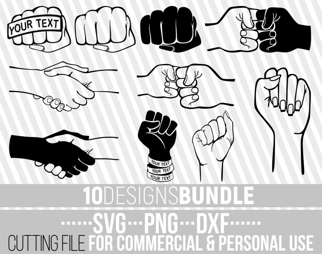 10x Fist Designs Bundle Svg, Hand Svg, Power Svg, Father and Son Svg ...