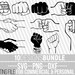 10x Fist Designs Bundle Svg, Hand Svg, Power Svg, Father and Son Svg ...