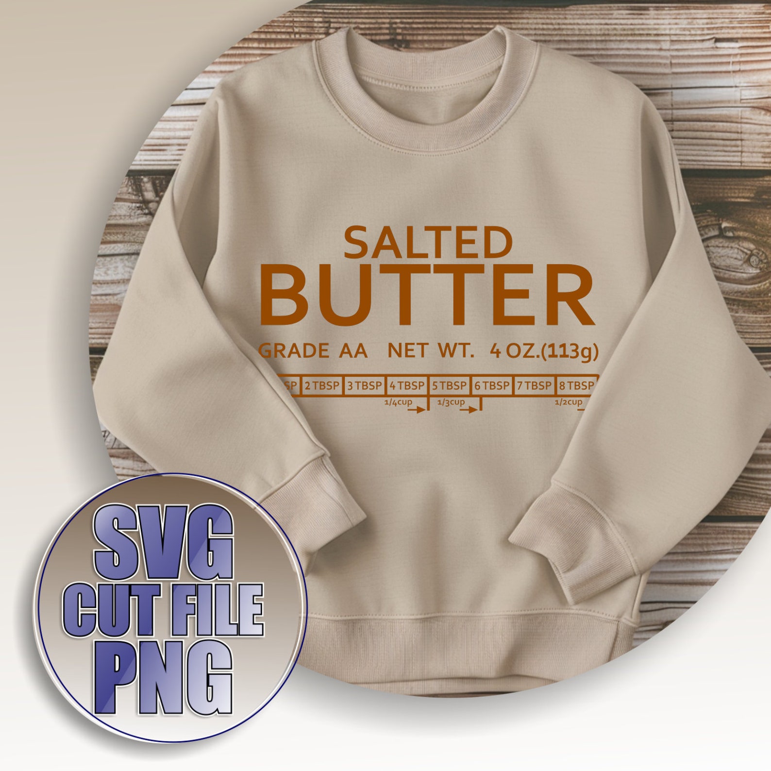 Salted Butter SVG File, Trendy Vintage Retro Funny Sarcastic SVG ...