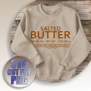 Salted Butter SVG File, Trendy Vintage Retro Funny Sarcastic SVG ...