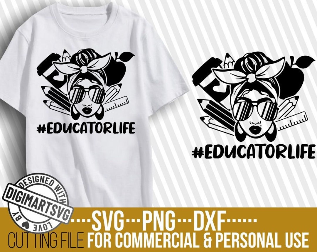 Messy Bun Educator Life Svg Back to School Svg School Svg - Etsy