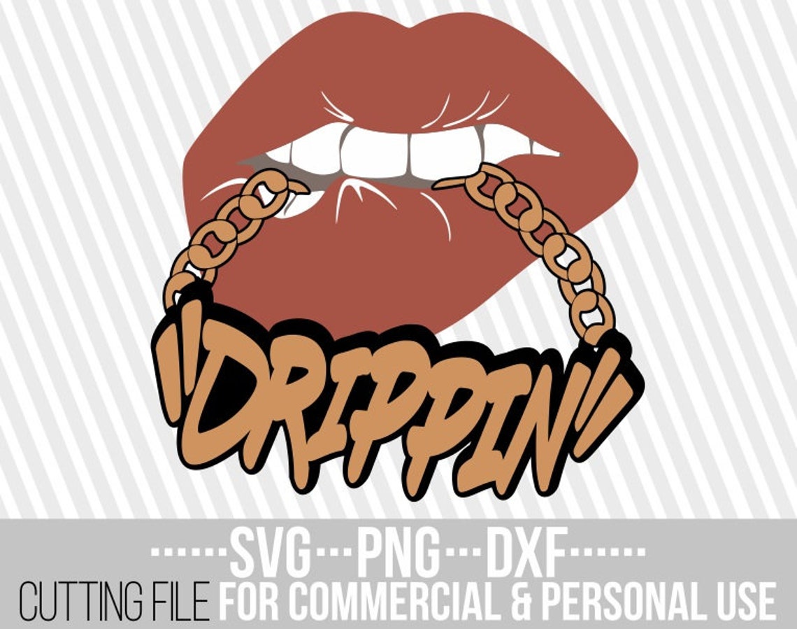 Drippin Svg Gold Chain Svg Biting Lips Svg Afro Woman - Etsy