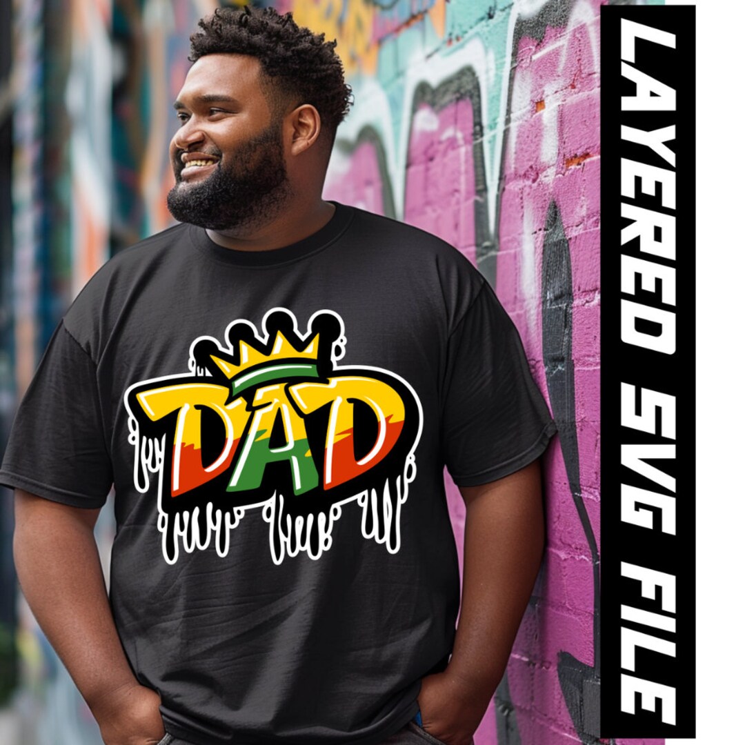 Dad Dripping SVG File, Black Dad Svg, Father's Day PNG, Black King Svg ...