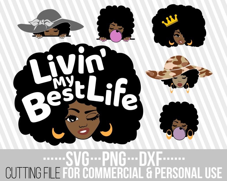 30x Black Woman Bundle Svg Natural Hair Layered Melanin - Etsy