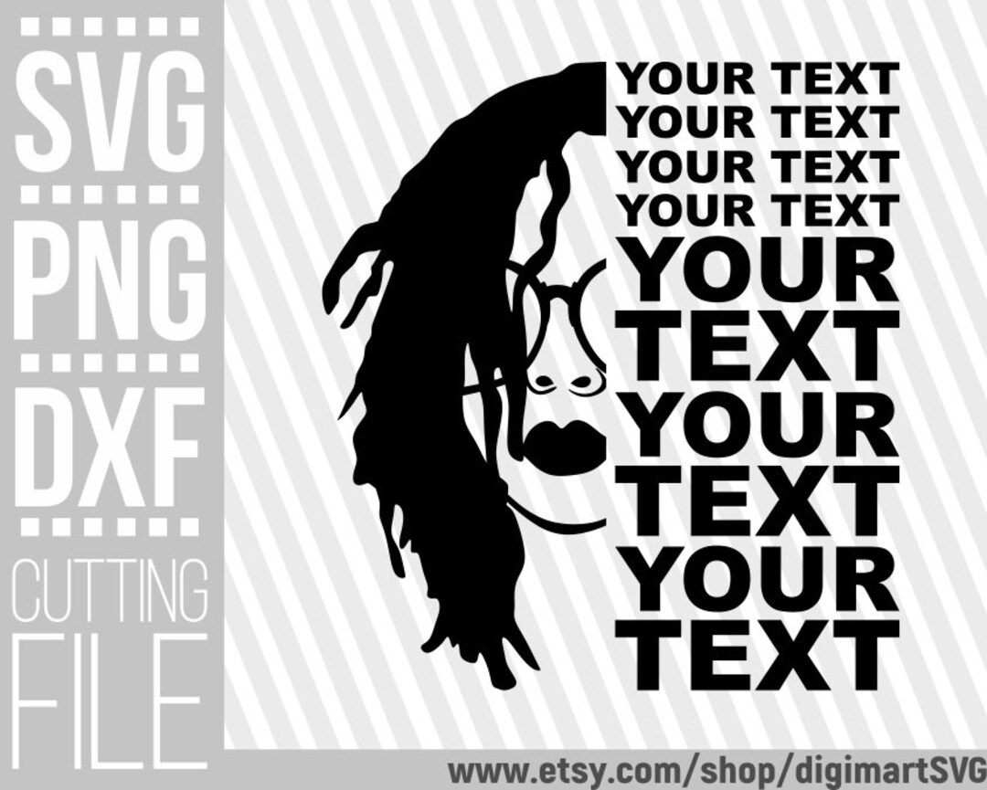 Black Woman Svg, Half Face Svg, Locs Svg, Dreadlocks Svg, Glasses, Afro ...