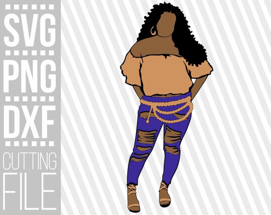Black Woman Svg Afro Girl Svg Melanin Svg Full Body Svg - Etsy