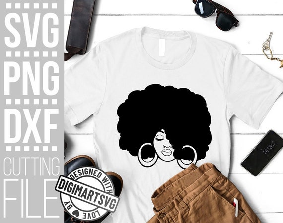 Afro Woman Svg Natural Hair Svg Black Woman Afro Svg | Etsy