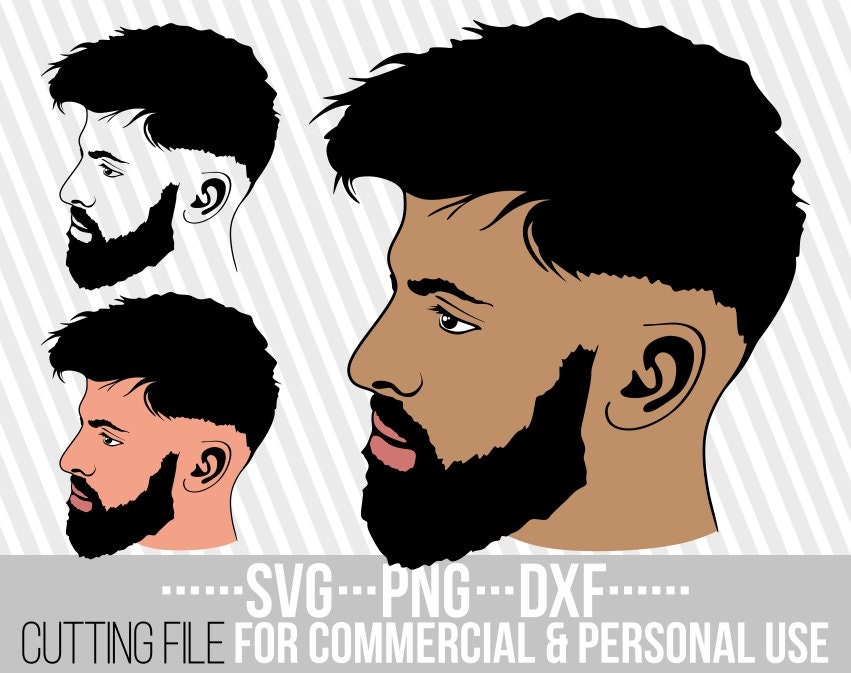 Instant download design for cricut Men hairstyle png silhouette Men ...