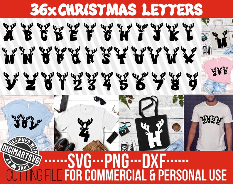 Christmas SVG Alphabet Christmas Letters Svg Santa Claus - Etsy
