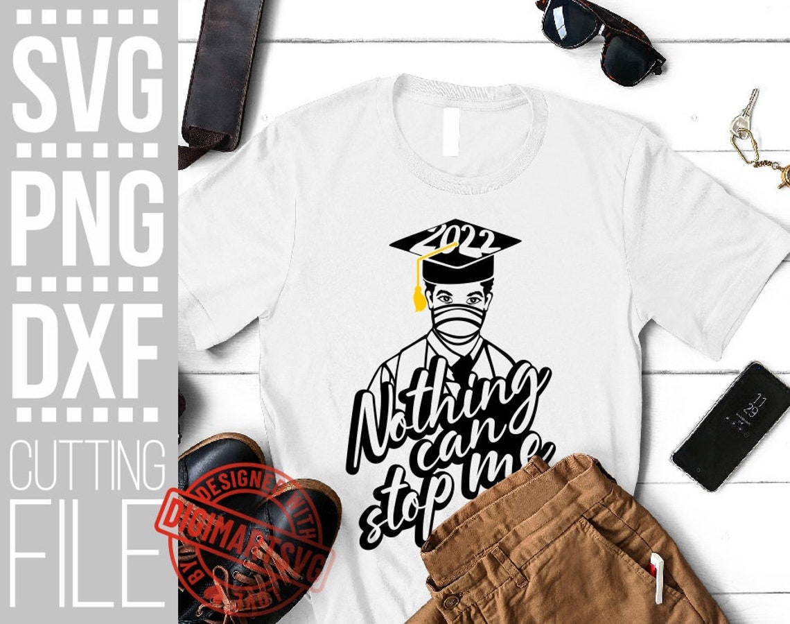 Afro Boy in Graduation Hat Svg Mask Svg Grad Nothing Can | Etsy