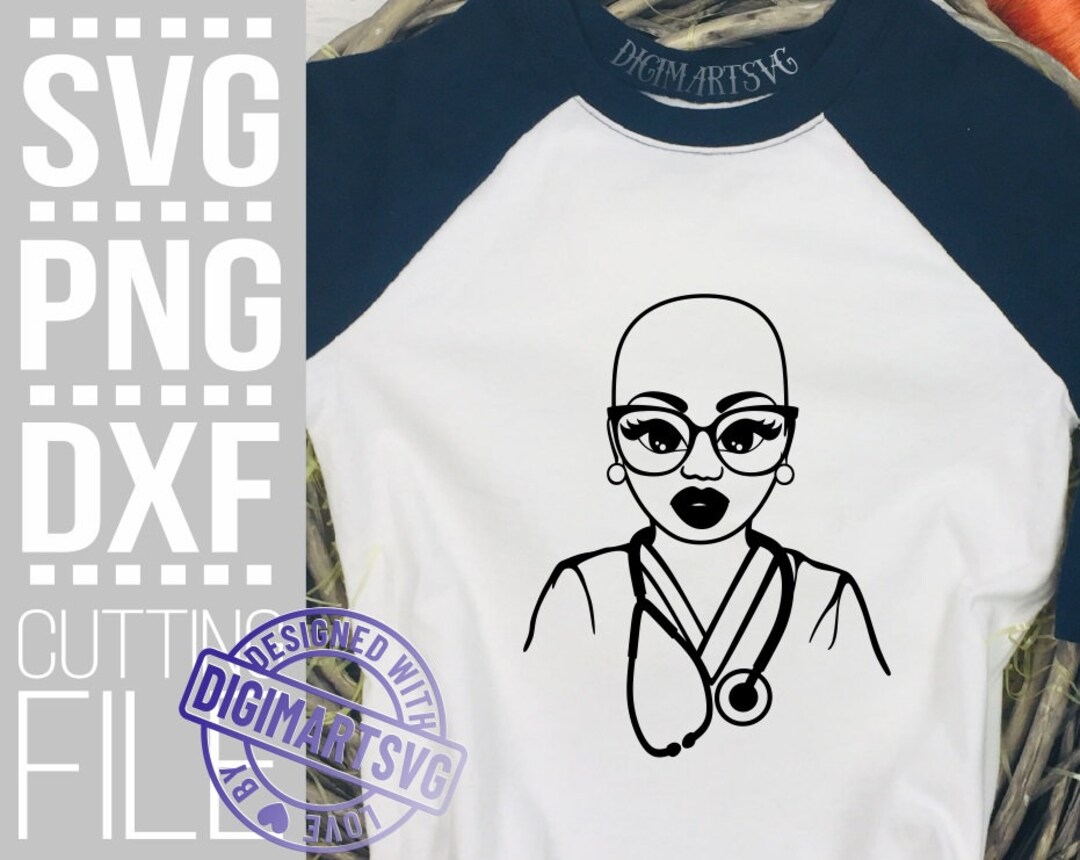 Commercial Use Bald Woman Svg Afro Woman Nurse Svg - Etsy