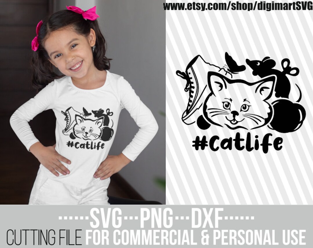 Cat Life Svg, Cat Mom Svg, Kitty Svg, Cute Kitty Svg, Meow Svg, Pet Svg ...