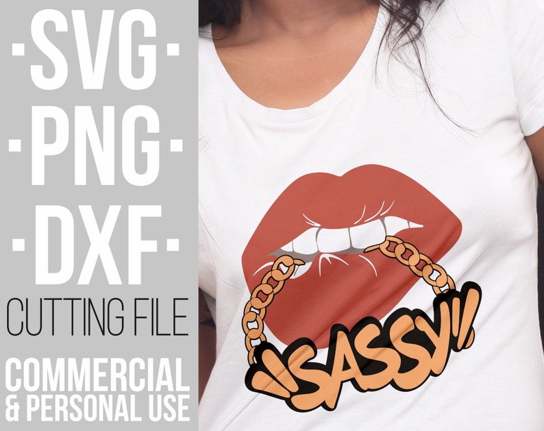 Sassy Svg Gold Chain Svg Biting Lips Svg Afro Woman Black - Etsy