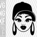 Beauty Black Girl With Cap Svg, Earrings Svg, Melanin, Afro Woman ...