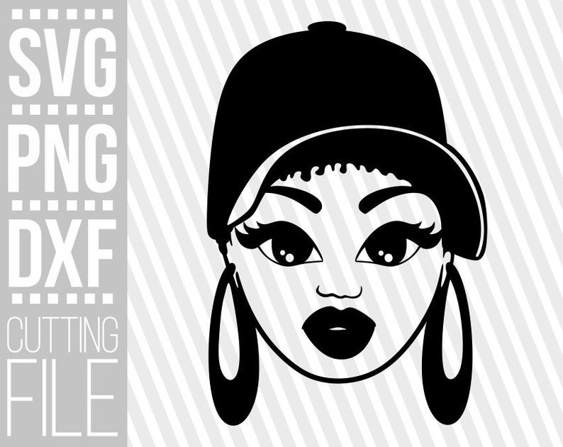 Beauty Black Girl With Cap Svg Earrings Svg Melanin Afro - Etsy