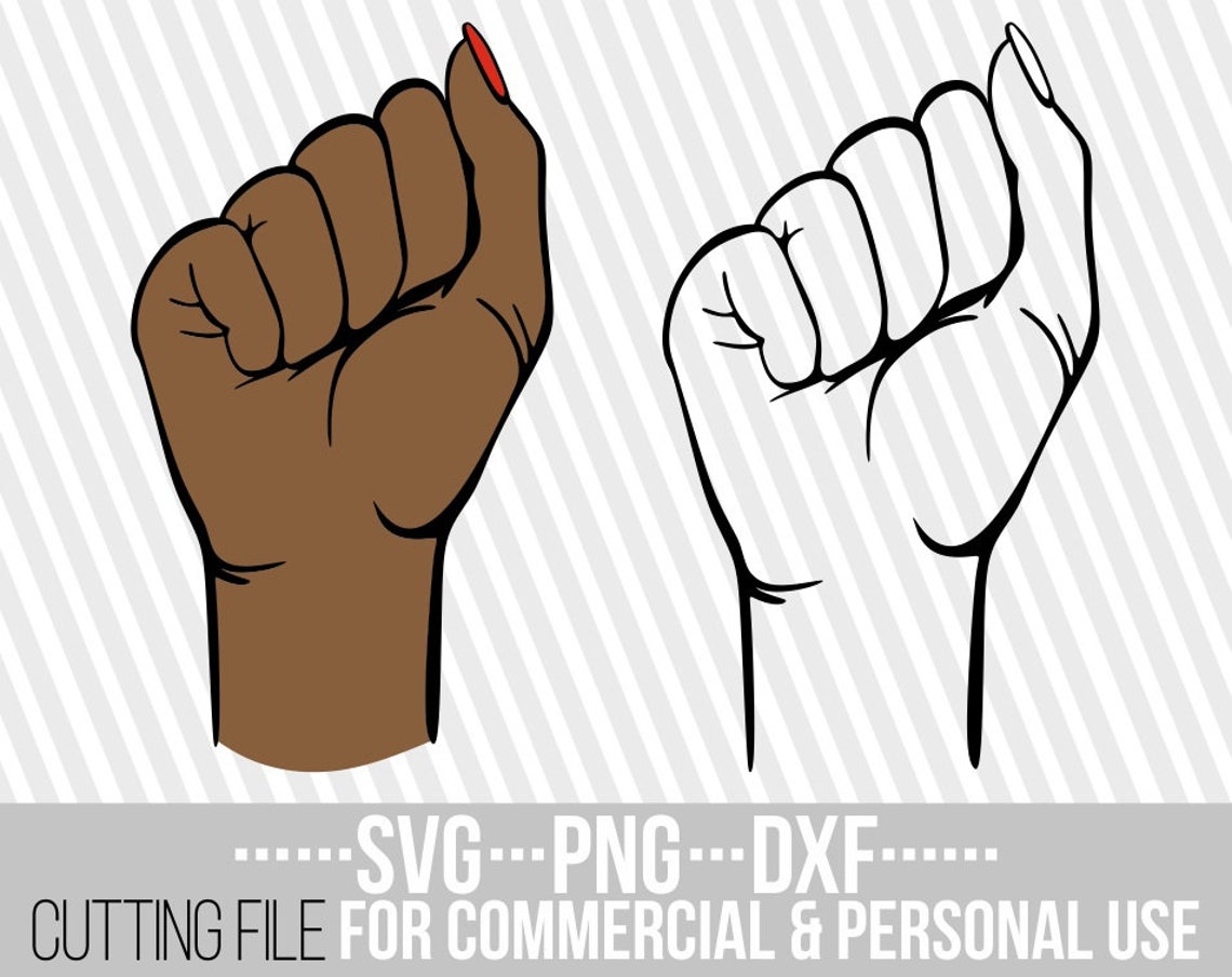 Fist Power Svg Hand Svg Punch Svg Fingers Melanin Svg | Etsy