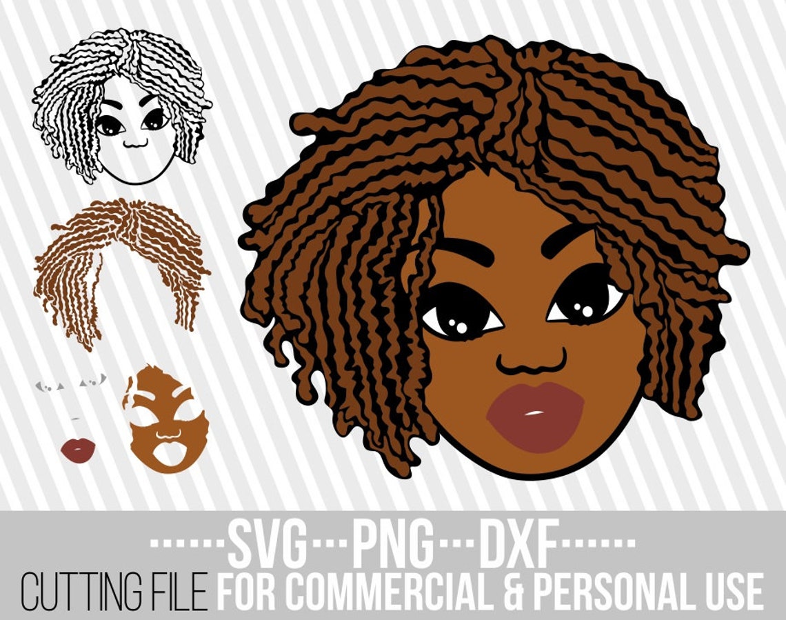 Afro Woman Braids Svg, Twist, Locs Svg, Black Woman Svg, Afro Svg ...