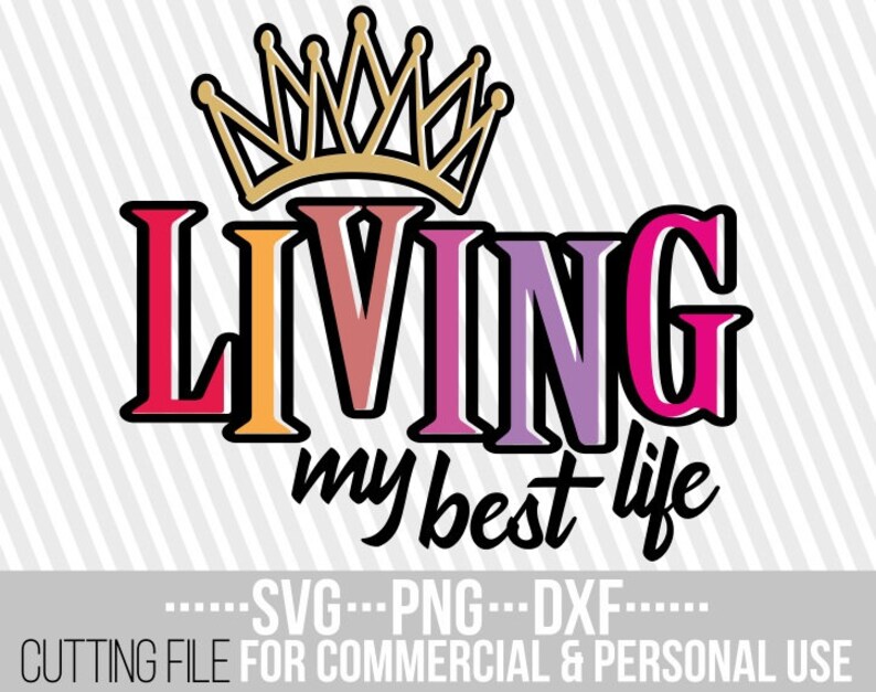 Living My Best Life Svg Afro Girl SVG Crown Svg Black - Etsy