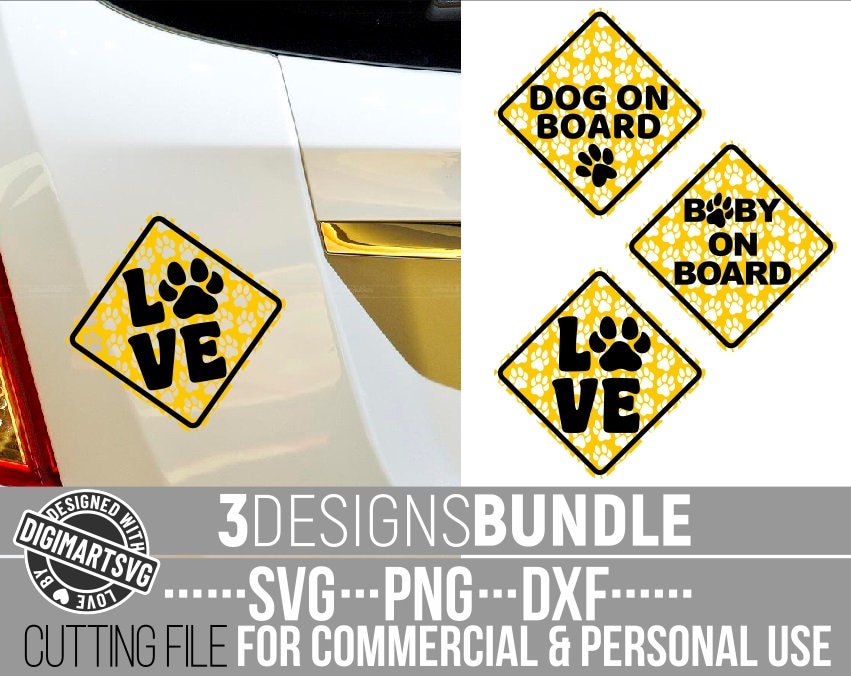 Dog On Board svg Bundle Dog Inside svg Dog svg Baby On - Etsy México